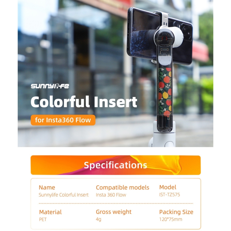 Insta360 Flow Sunnylife IST-TZ575 カラーインサートステッカー (コンボ 3) 用