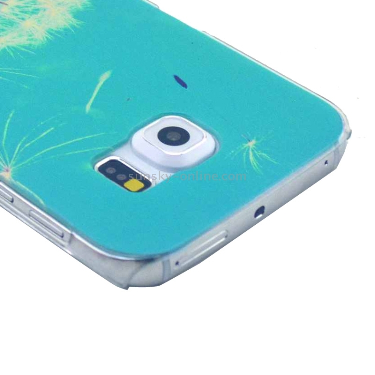 For Galaxy S6 edge / G925 Dandelion Pattern Transparent Frame Plastic ...