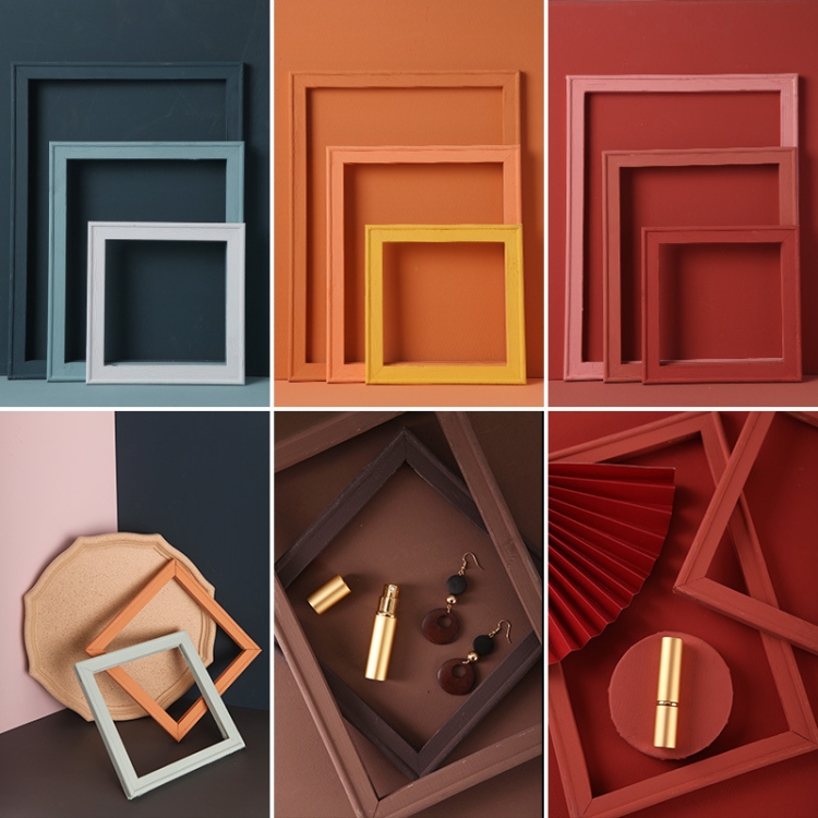 3 in 1 Different Sizes Morandi Color Wooden Photo Frame Series Color ...