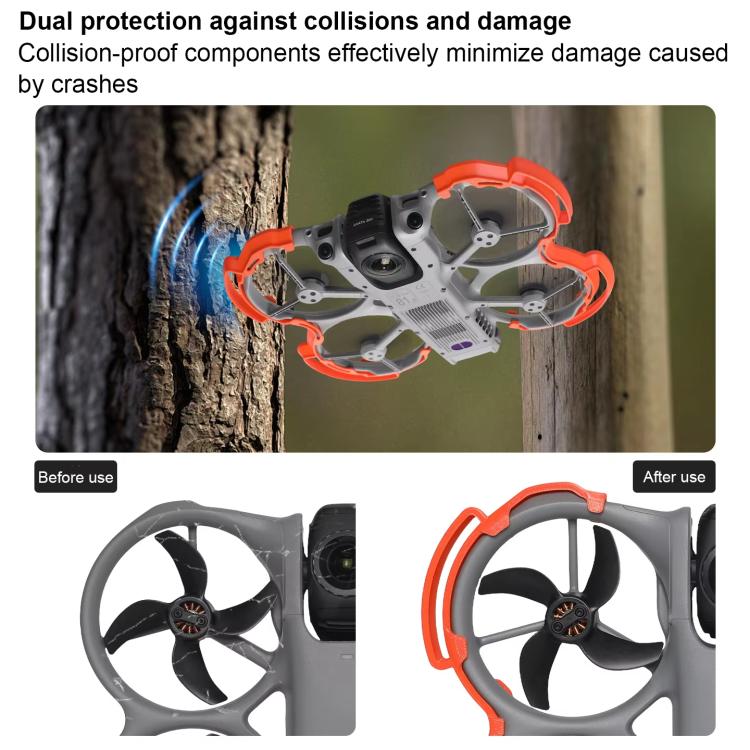 For DJI Avata 360 Propeller Guard Bumper Protector Wing Protector(Orange)