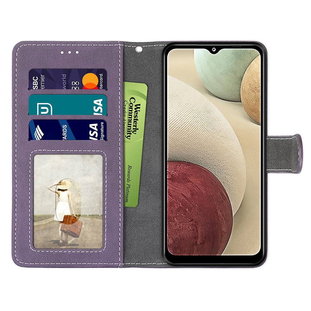 For Samsung Galaxy A12 / M12 Retro Frosted Horizontal Flip PU Leather ...