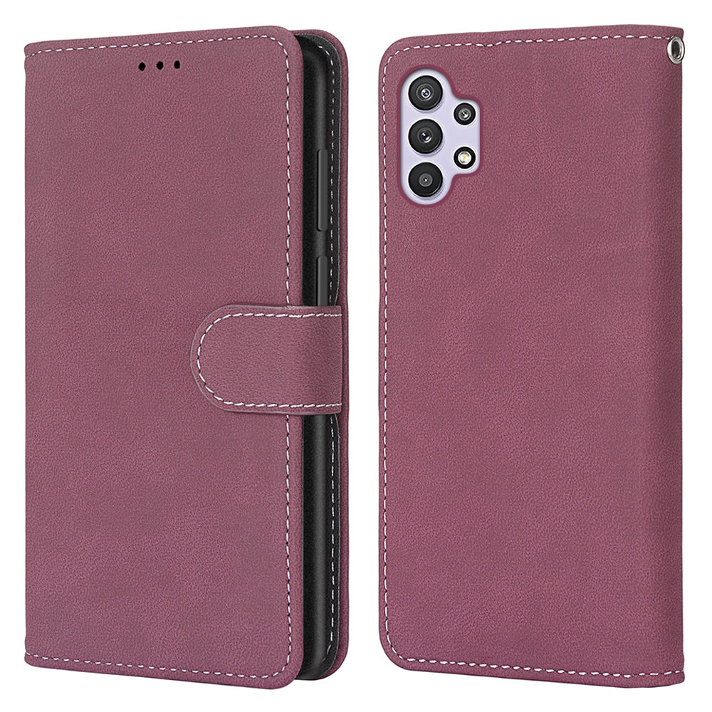 For Samsung Galaxy A32 5G Retro Frosted Horizontal Flip PU Leather Case ...