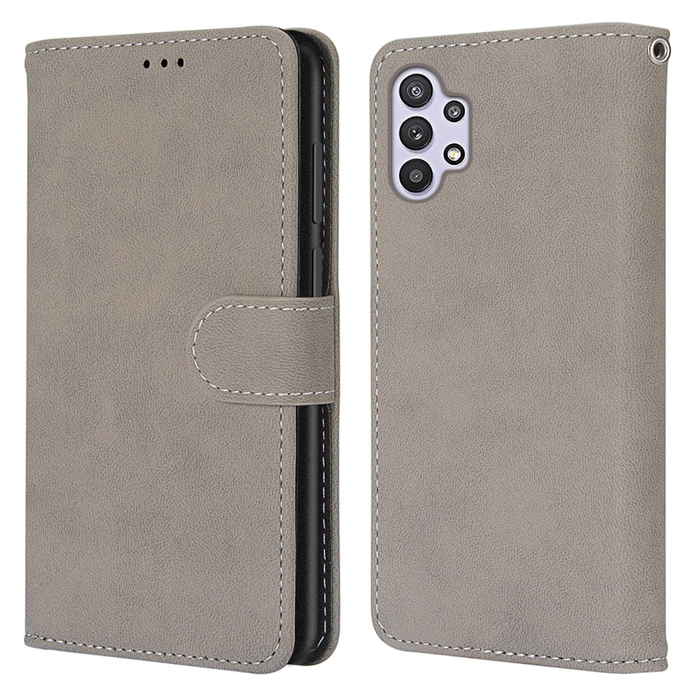 For Samsung Galaxy A32 5G Retro Frosted Horizontal Flip PU Leather Case ...