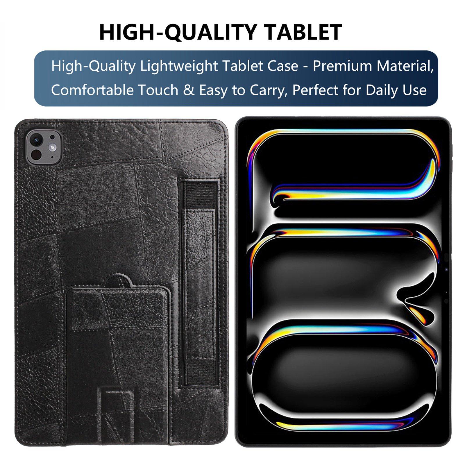 For iPad Pro 11 2025 / 2024 Wristband Retro Vegan Leather Back Tablet ...