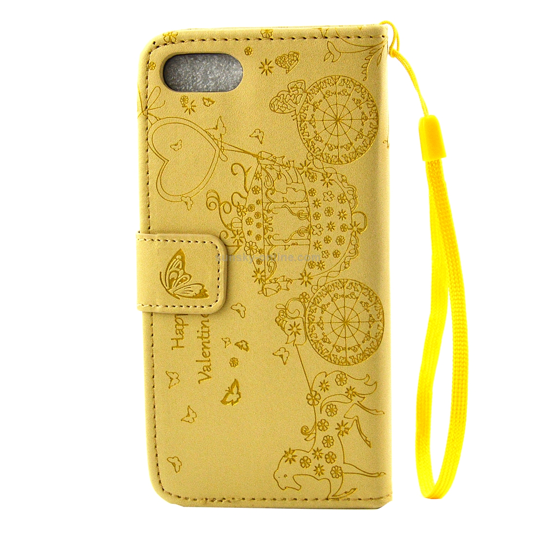 For iPhone 8 & 7 Pressed Flower Butterfly Carriage Pattern Diamond ...
