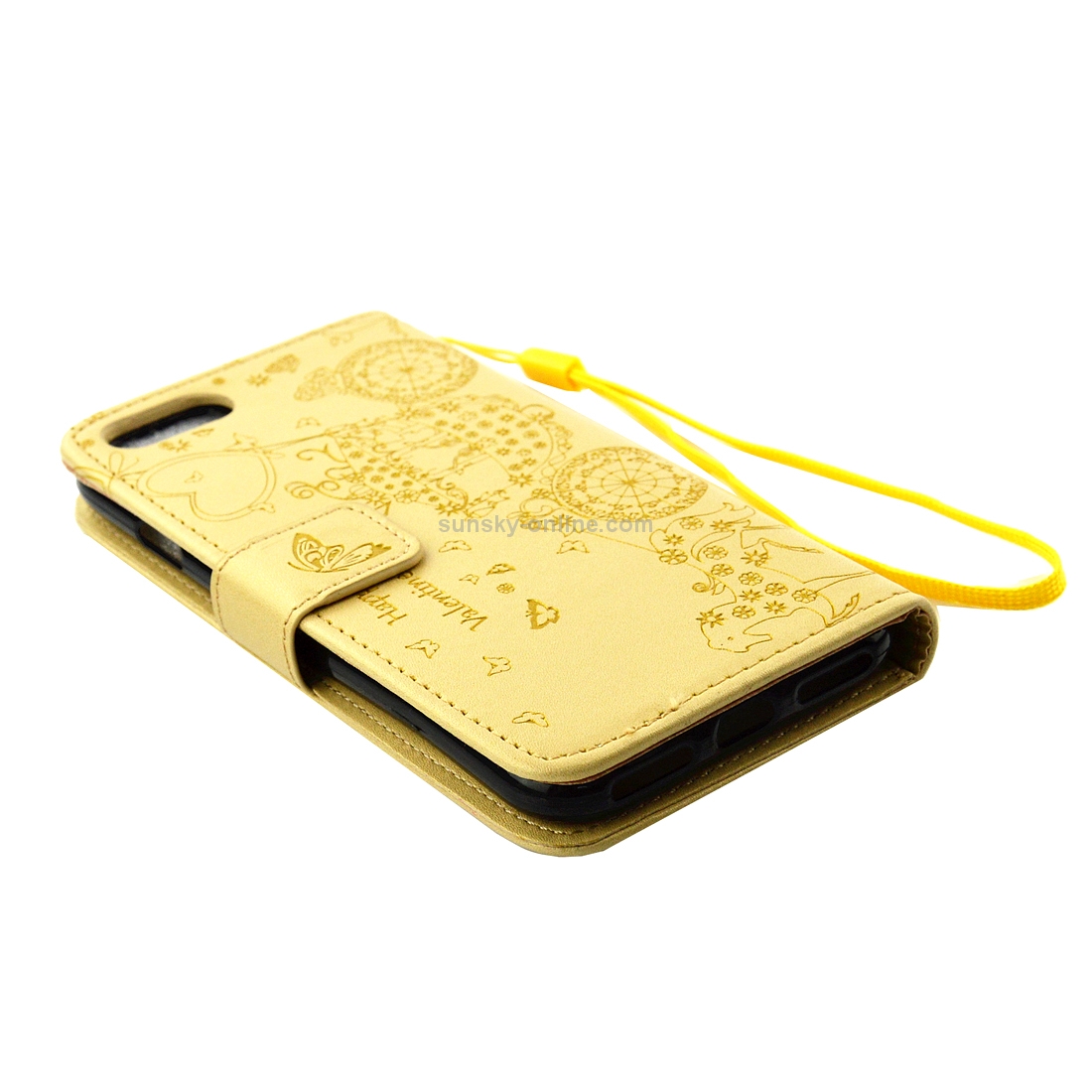 For iPhone 8 & 7 Pressed Flower Butterfly Carriage Pattern Diamond ...