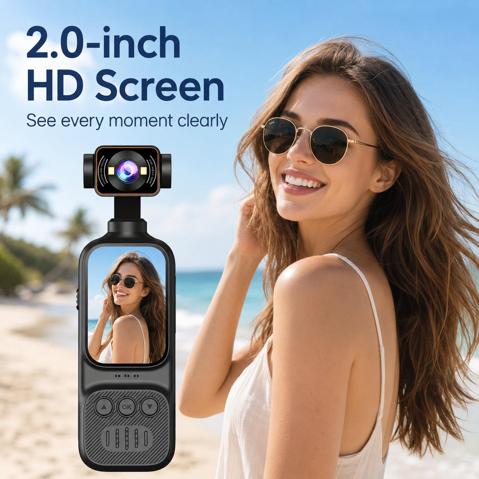 DV07-4K Handheld Vlog Camera With 270-Degree Motorized Rotatable Lens 2 ...