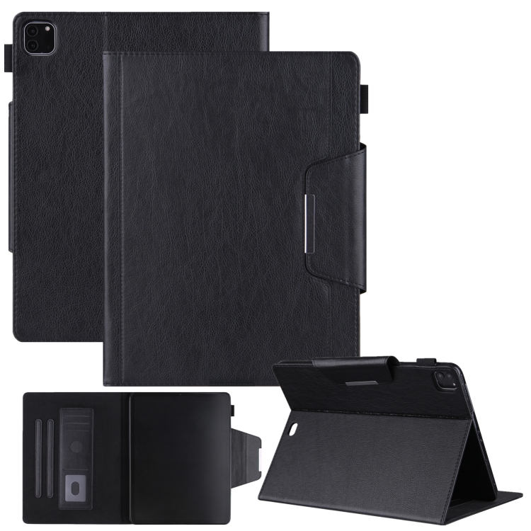 For iPad Pro 11 2025 / 2024 Solid Color Metal Buckle Leather Smart ...