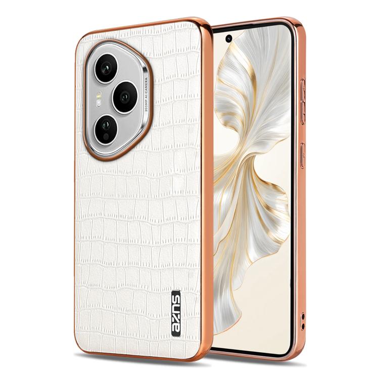 For Honor 200 AZNS Electroplated Frame Crocodile Texture Full Coverage ...