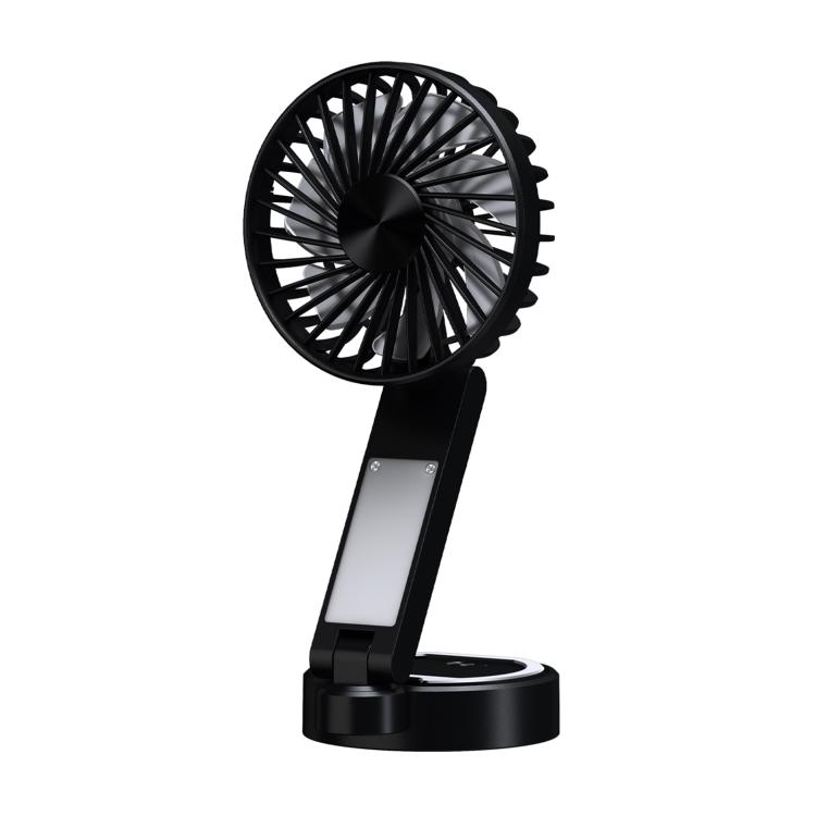 F20 Portable Magnetic Folding Fan with LED(Black)