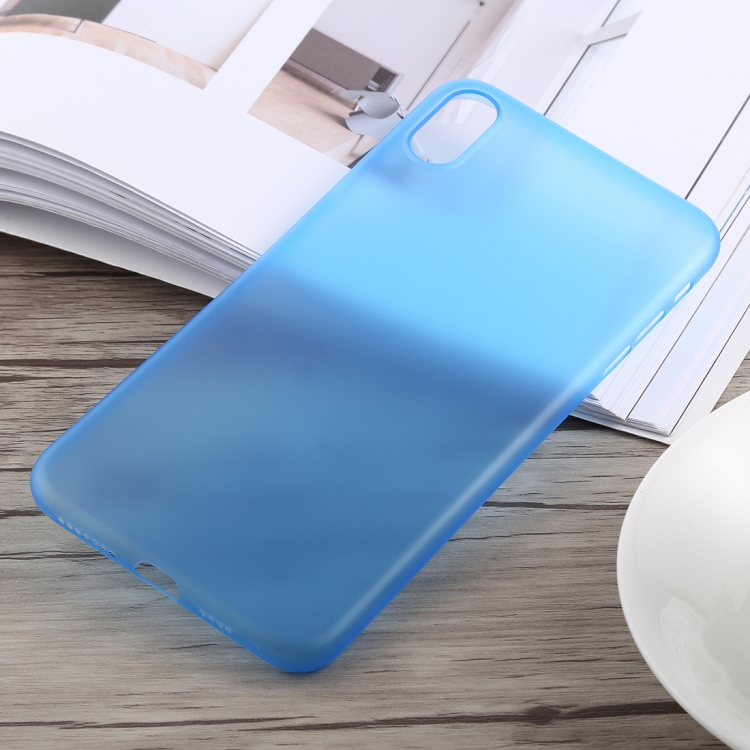 For Galaxy S8 Ultra-thin Frosted PP Protective Back Cover Case(Blue)