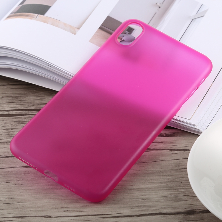 For Galaxy S8 Ultra-thin Frosted PP Protective Back Cover Case(Magenta)