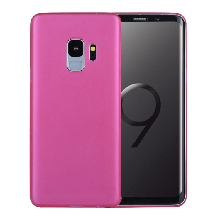 For Galaxy S8 Ultra-thin Frosted PP Protective Back Cover Case(Magenta)
