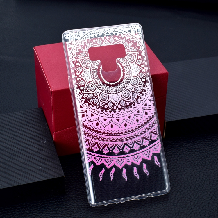 For Galaxy S7 Edge / G935 Pink Pattern Transparent Soft TPU Protective ...