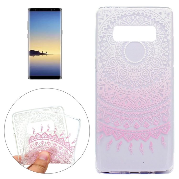 For Galaxy S7 Edge / G935 Pink Pattern Transparent Soft TPU Protective ...