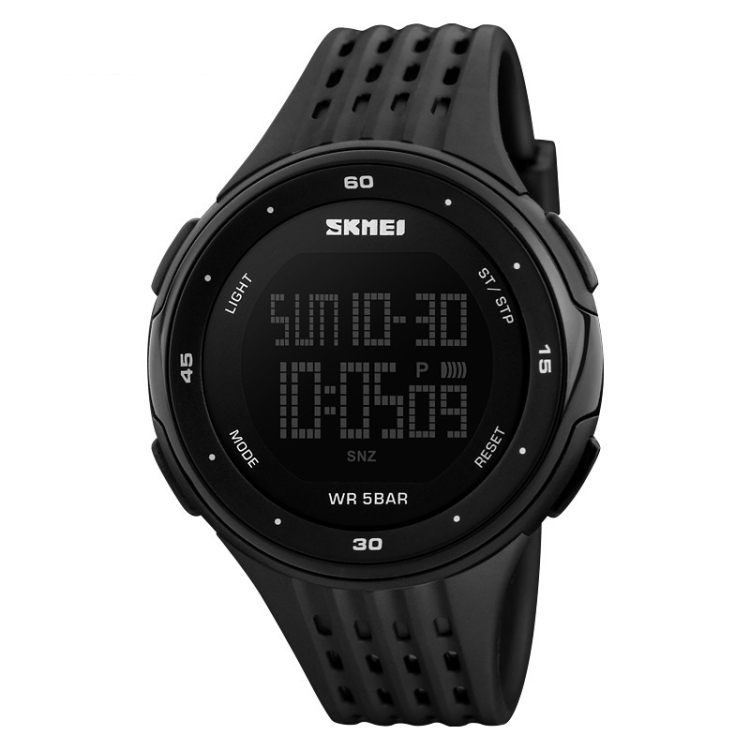 SKMEI 1219 Men Multi-Function Electronic Watch Outdoor Sports Watch(Silver)