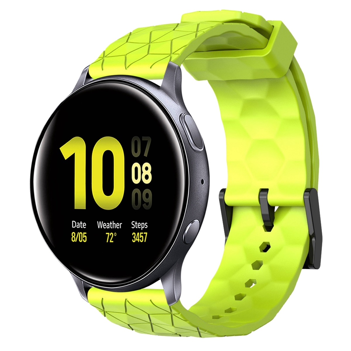 For Samsung Galaxy Watch Active 2 44mm 20mm Football Pattern Solid ...